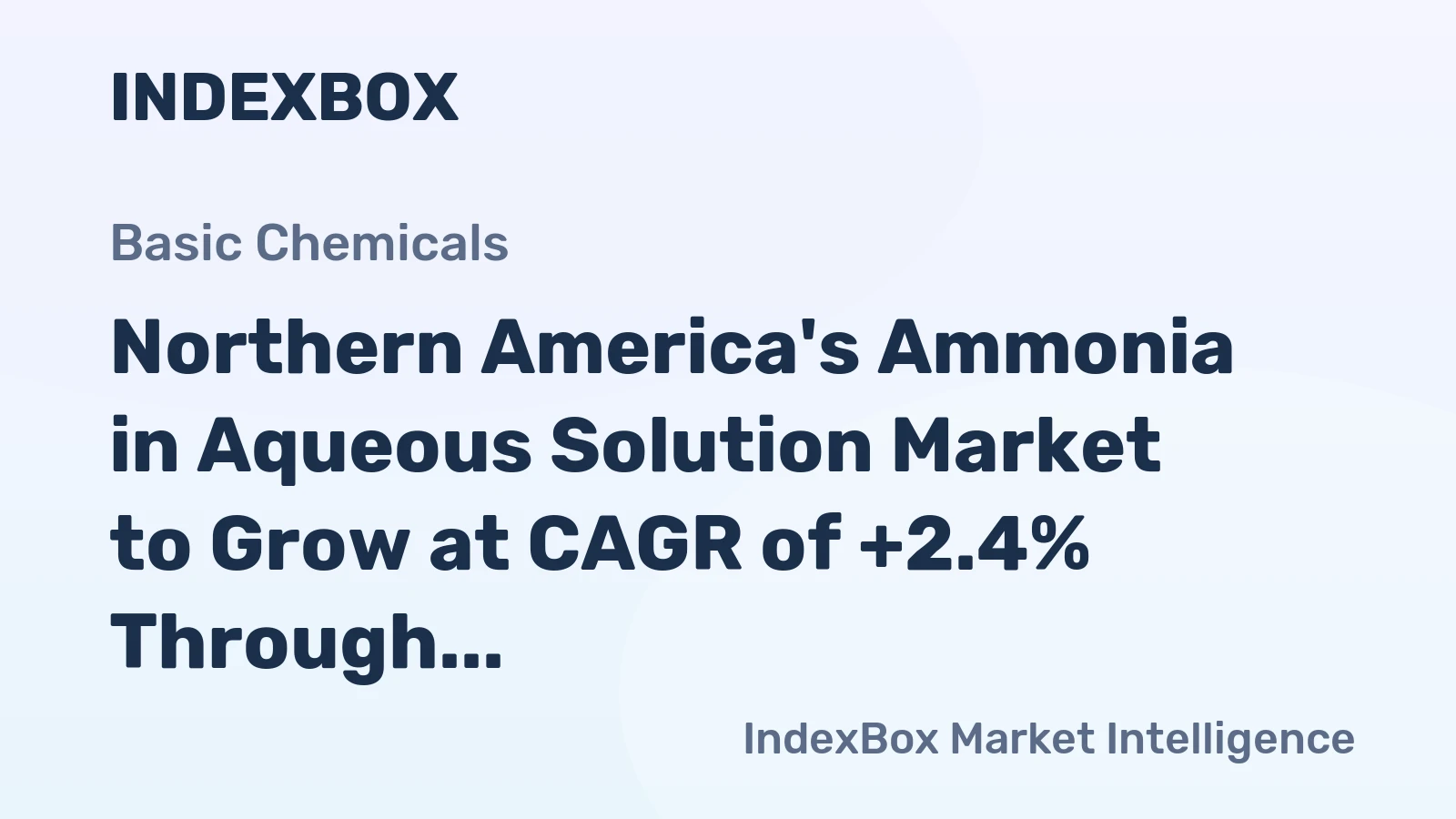 Northern America's Ammonia in Aqueous Solution Market to Grow at CAGR of +2.4% Through 2035