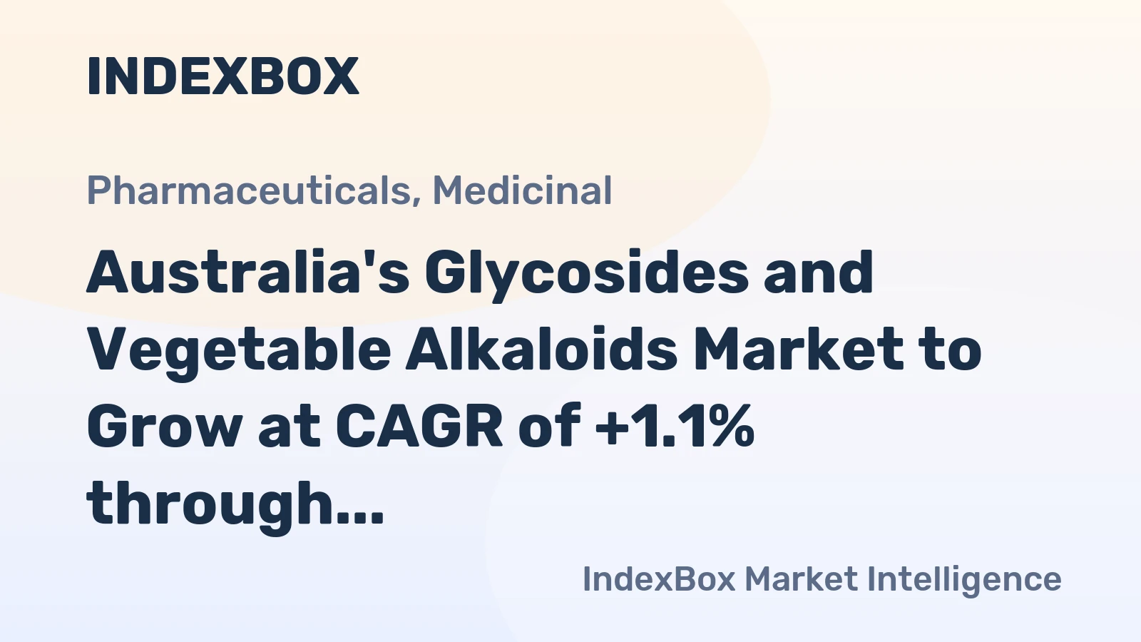 Australia's Glycosides and Vegetable Alkaloids Market to Grow at CAGR of +1.1% through 2035