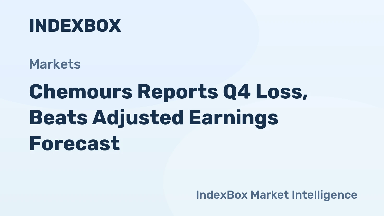 Chemours Reports Q4 Loss, Beats Adjusted Earnings Forecast