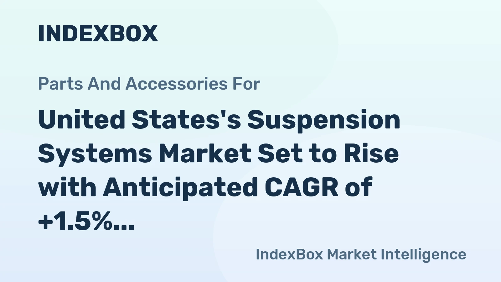 United States's Suspension Systems Market Set to Rise with Anticipated CAGR of +1.5% to Reach 931K Tons by 2035, Valued at $11.3B