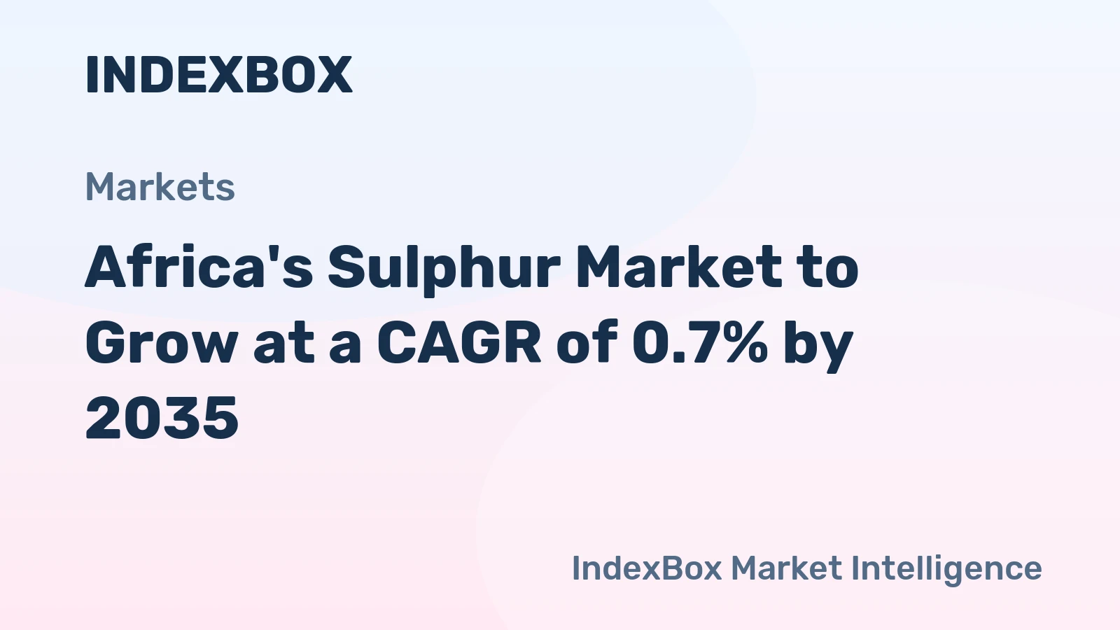 Africa's Sulphur Market to Grow at a CAGR of 0.7% by 2035