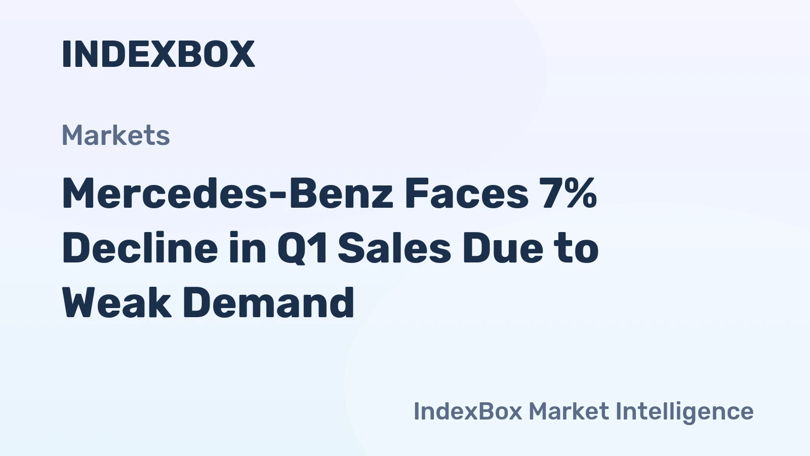 Mercedes-Benz Faces 7% Decline in Q1 Sales Due to Weak Demand