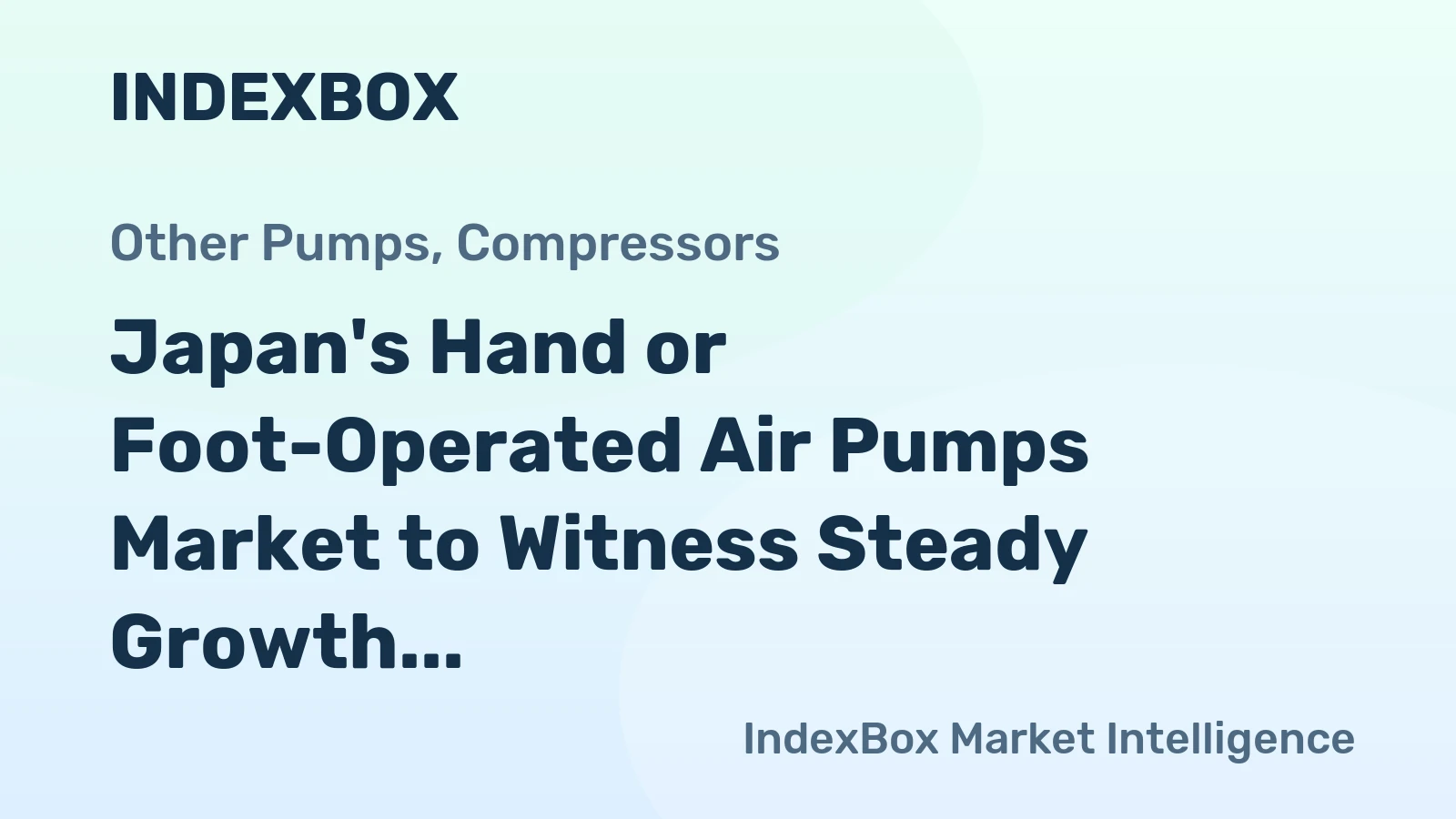 Japan's Hand or Foot-Operated Air Pumps Market to Witness Steady Growth with +0.9% CAGR by 2035