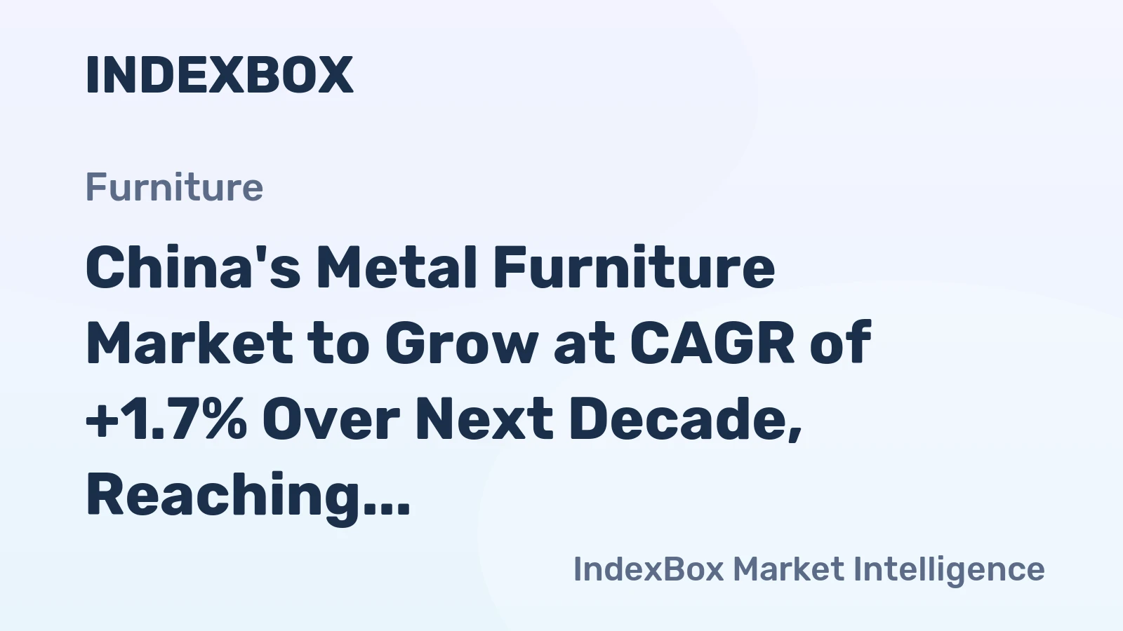 China's Metal Furniture Market to Grow at CAGR of +1.7% Over Next Decade, Reaching 5.1M Tons by 2035