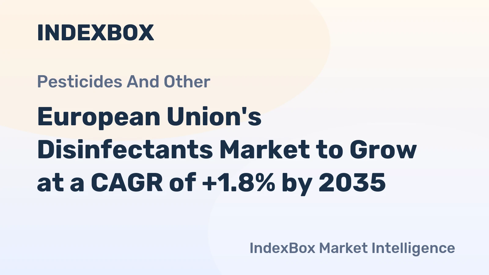 European Union's Disinfectants Market to Grow at a CAGR of +1.8% by 2035
