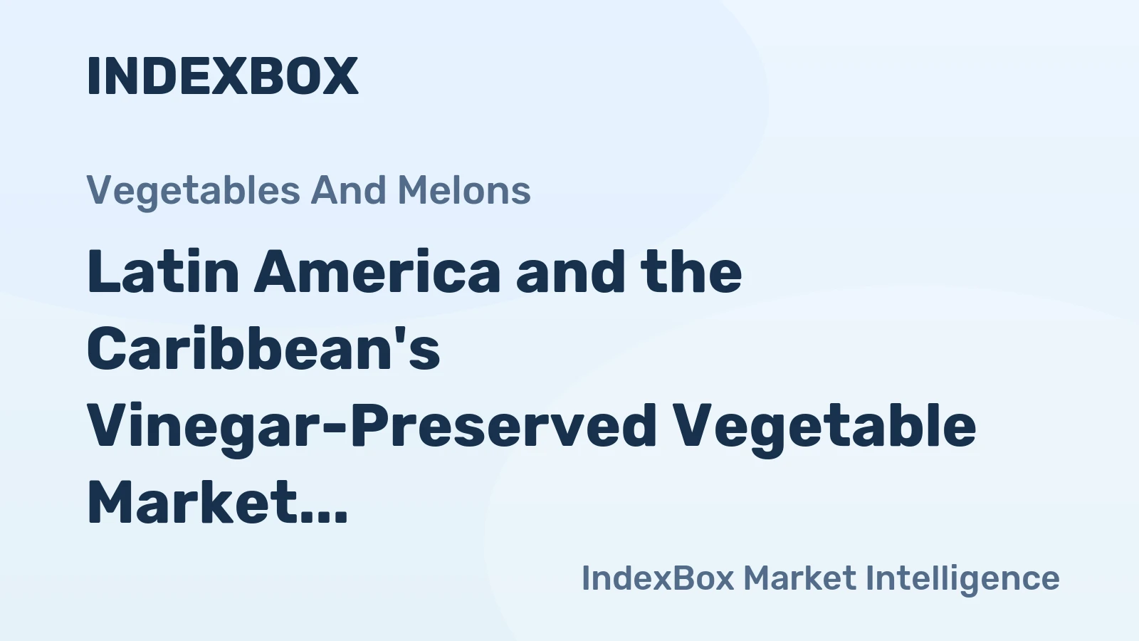 Latin America and the Caribbean's Vinegar-Preserved Vegetable Market Set for Growth to 159K Tons