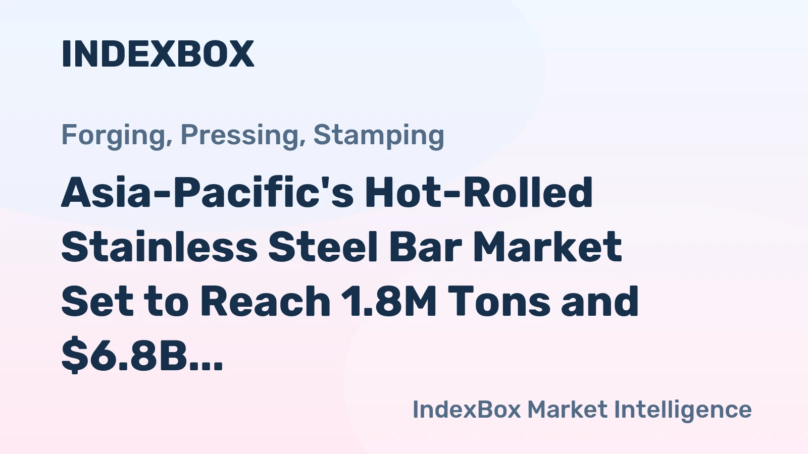 Asia-Pacific's Hot-Rolled Stainless Steel Bar Market Set to Reach 1.8M Tons and $6.8B by 2035