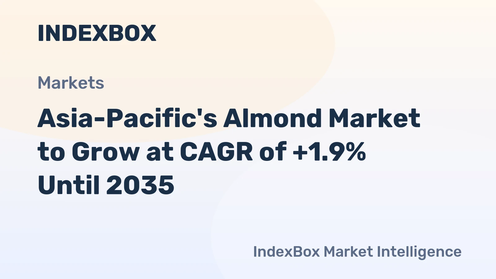 Asia-Pacific's Almond Market to Grow at CAGR of +1.9% Until 2035
