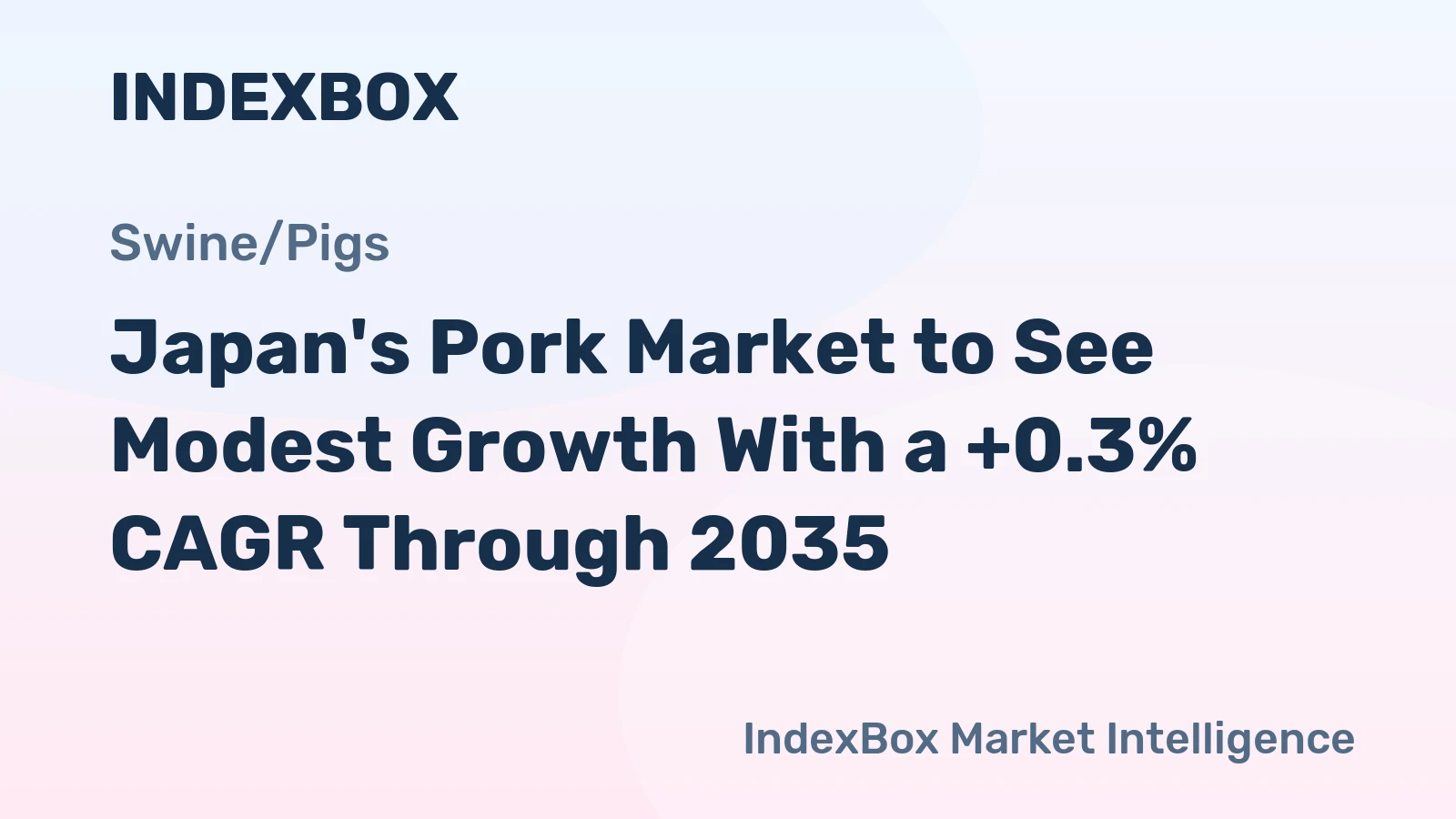 Japan's Pork Market to See Modest Growth With a +0.3% CAGR Through 2035