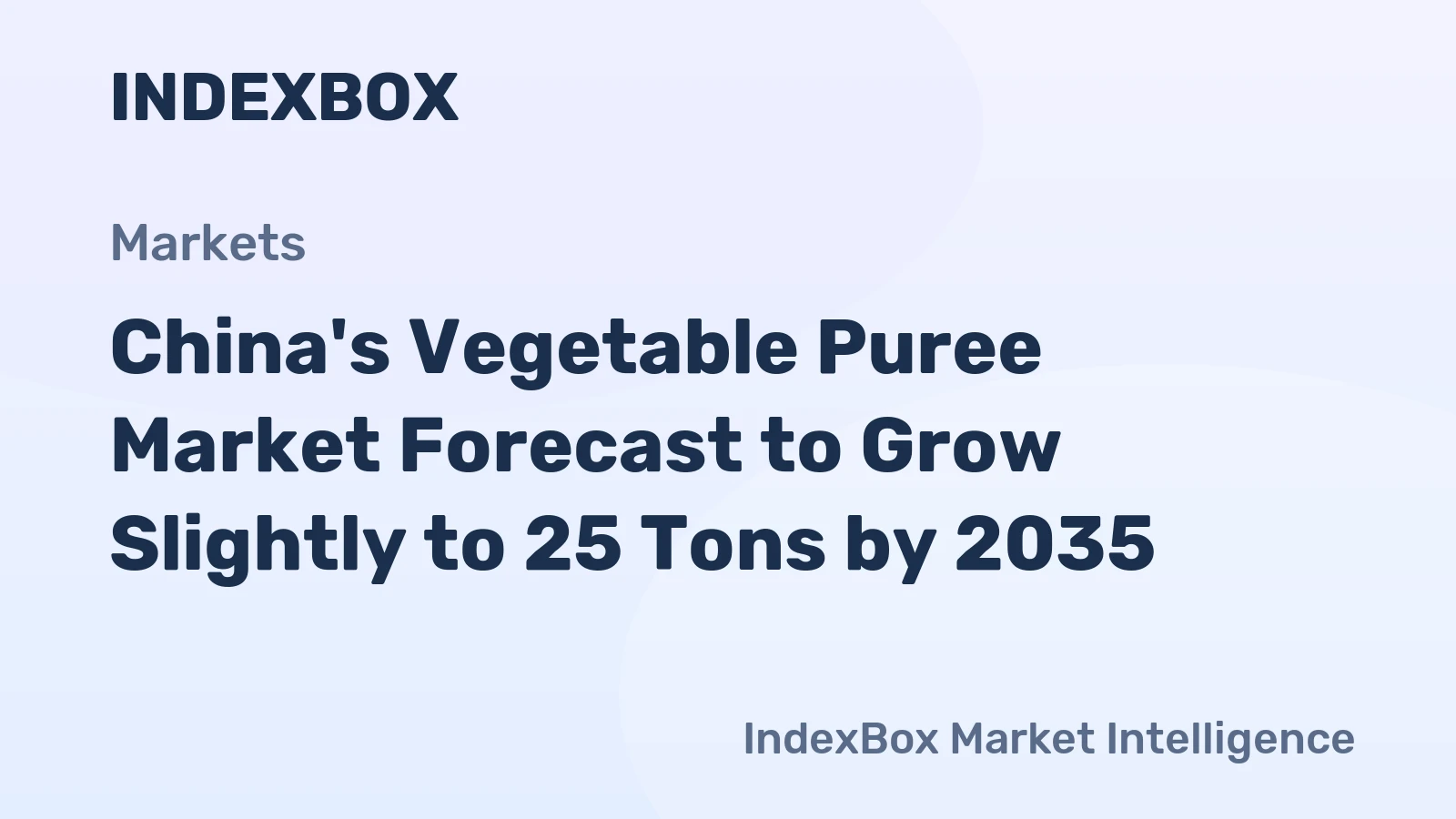 China's Vegetable Puree Market Forecast to Grow Slightly to 25 Tons by 2035