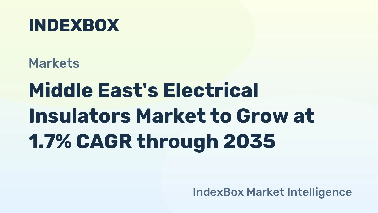 Middle East's Electrical Insulators Market to Grow at 1.7% CAGR through 2035