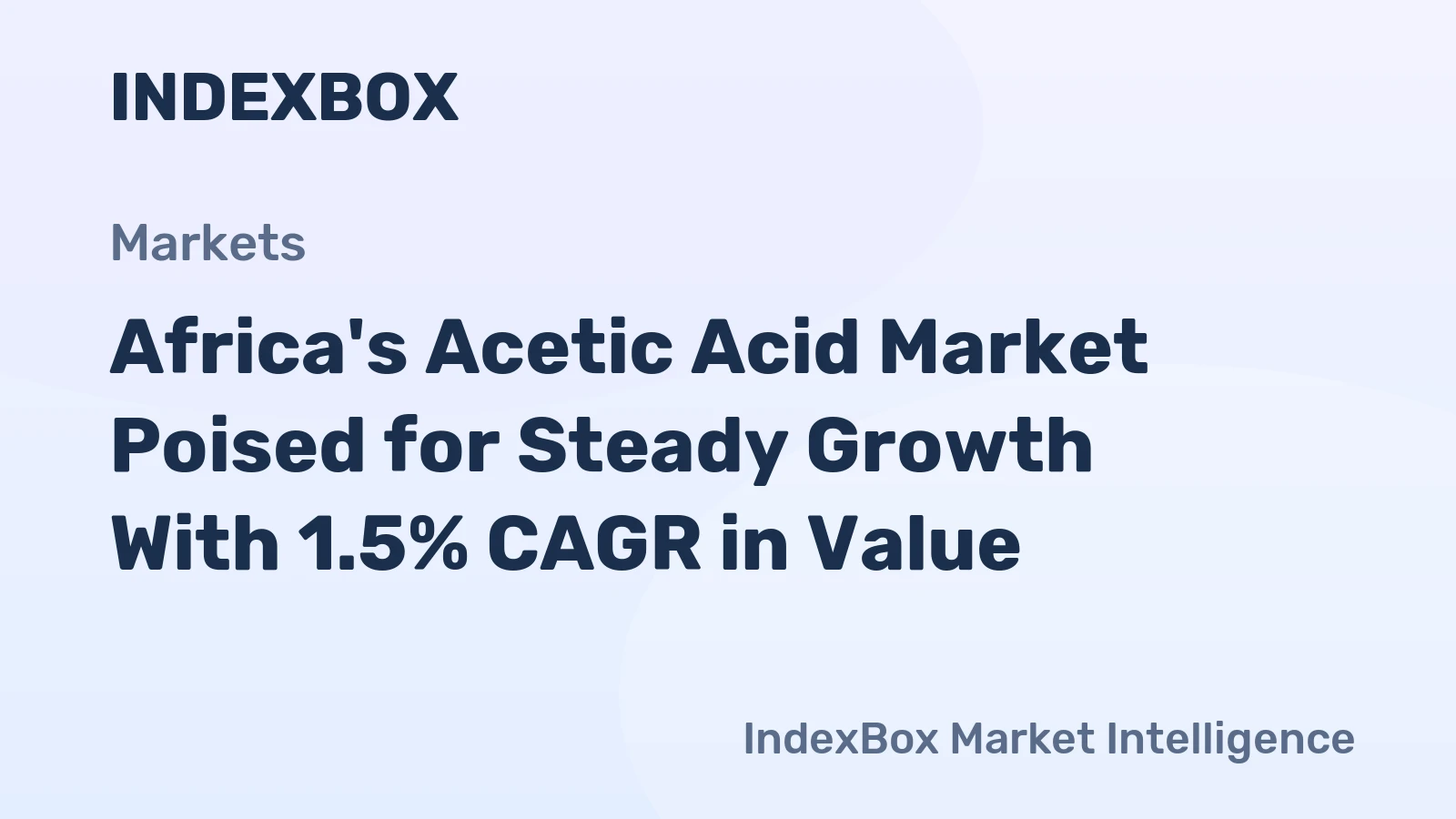 Africa's Acetic Acid Market Poised for Steady Growth With 1.5% CAGR in Value