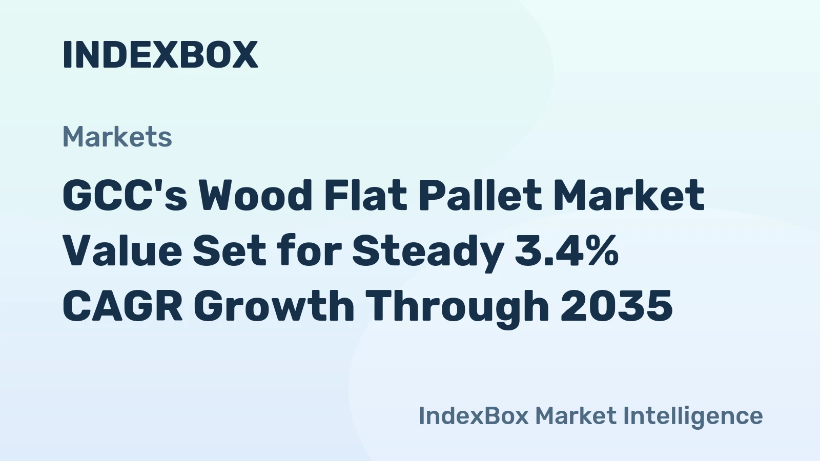 GCC's Wood Flat Pallet Market Value Set for Steady 3.4% CAGR Growth Through 2035