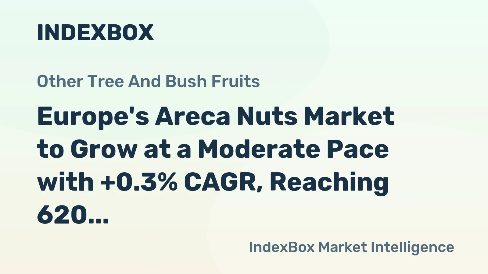 Europe's Areca Nuts Market to Grow at a Moderate Pace with +0.3% CAGR, Reaching 620 Tons by 2035