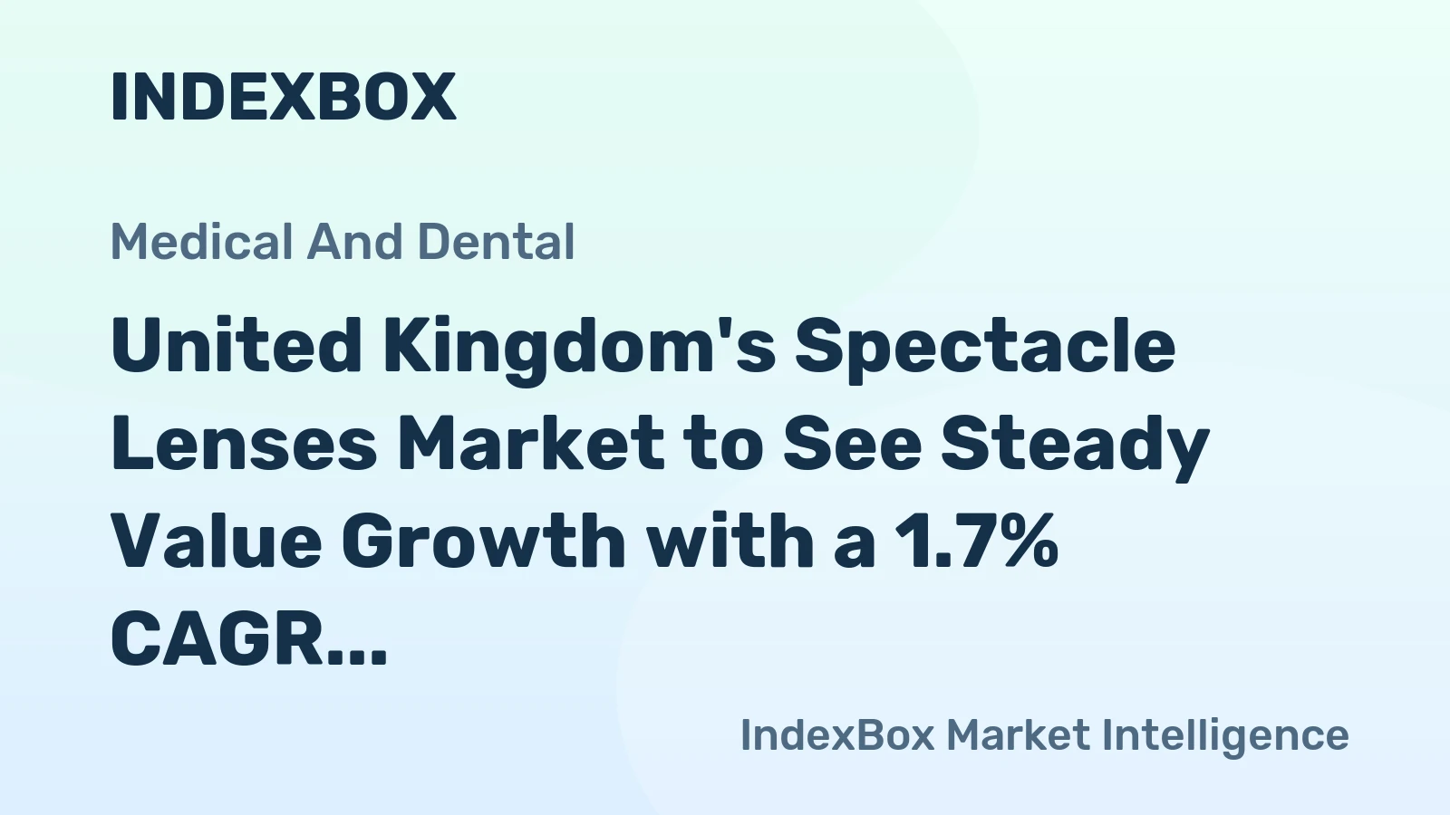 United Kingdom's Spectacle Lenses Market to See Steady Value Growth with a 1.7% CAGR Through 2035