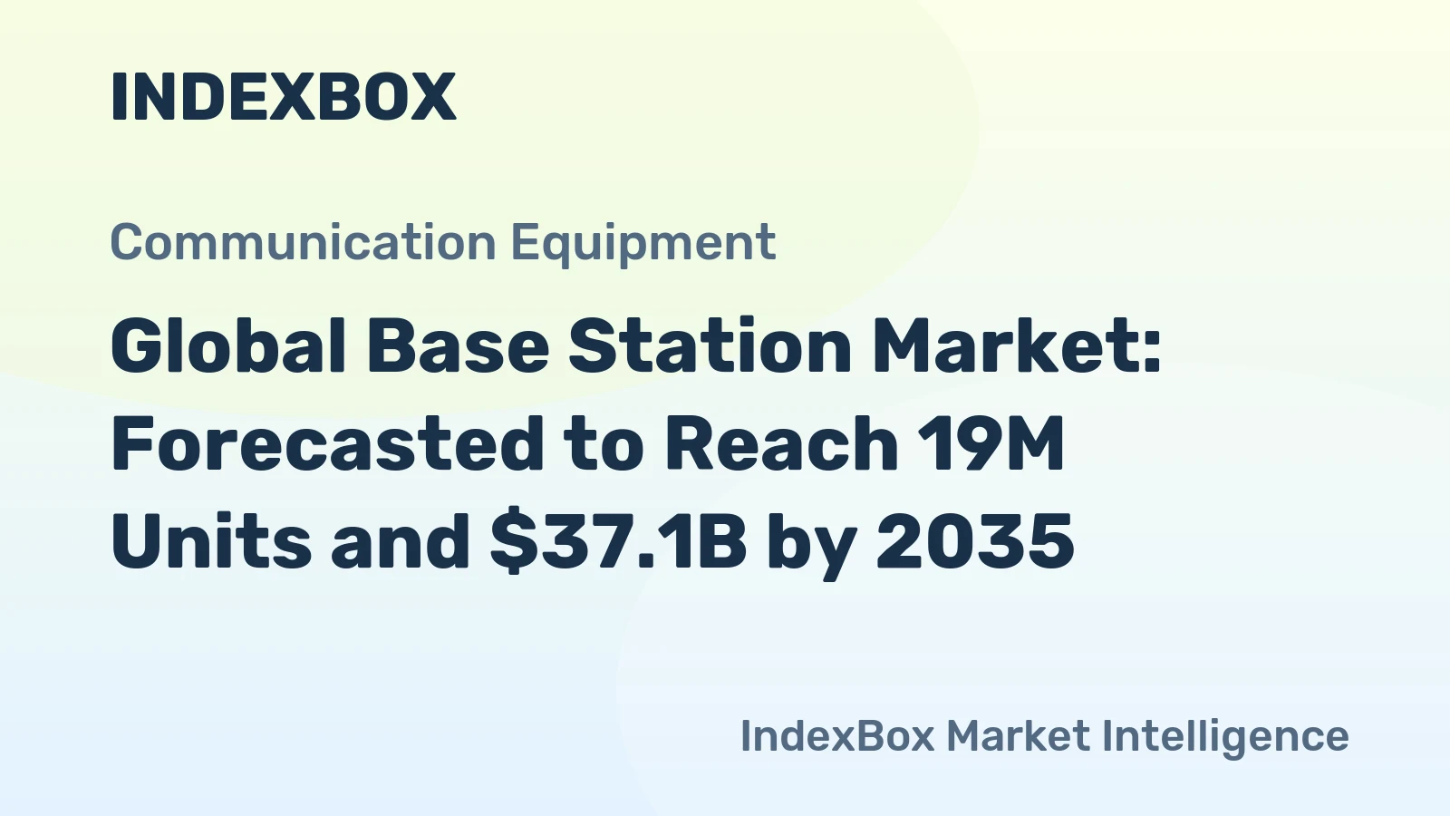 Global Base Station Market: Forecasted to Reach 19M Units and $37.1B by 2035