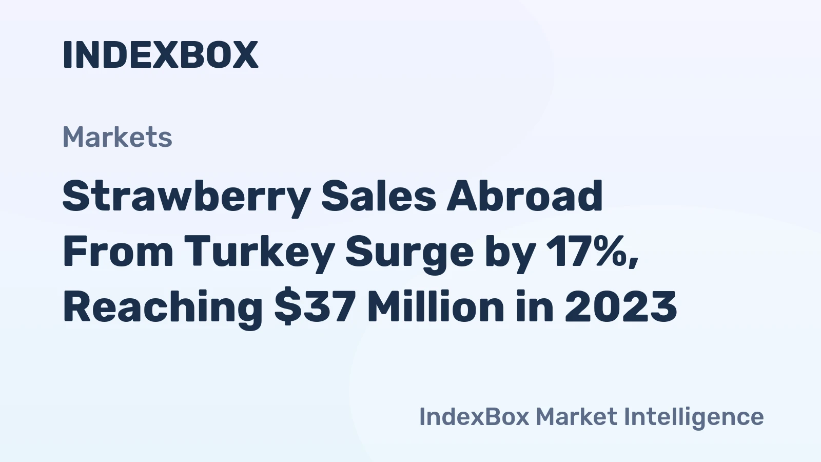 Strawberry Sales Abroad From Turkey Surge by 17%, Reaching $37 Million in 2023