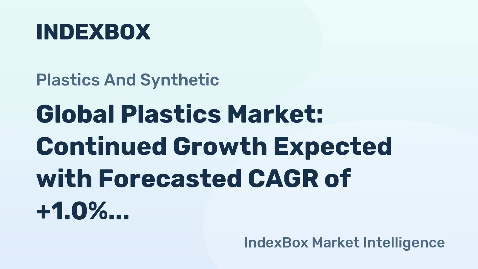 Global Plastics Market: Continued Growth Expected with Forecasted CAGR of +1.0% from 2024 to 2035