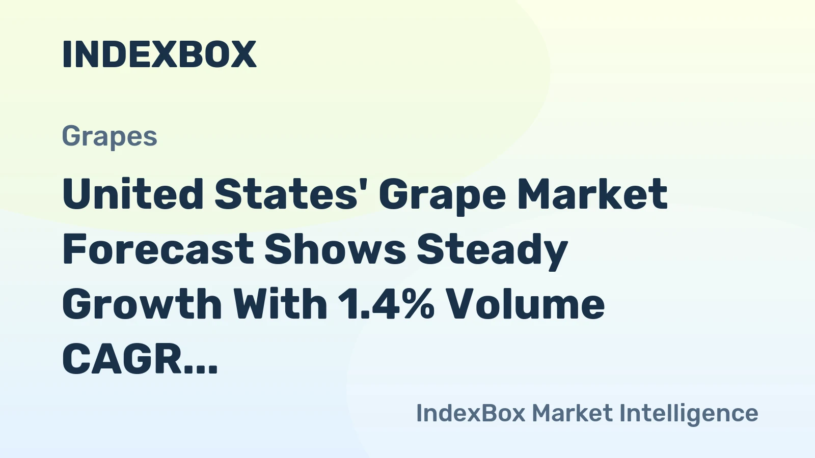 United States' Grape Market Forecast Shows Steady Growth With 1.4% Volume CAGR Through 2035