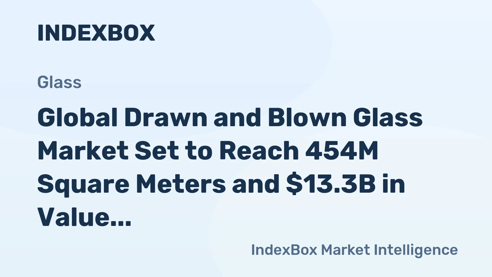 Global Drawn and Blown Glass Market Set to Reach 454M Square Meters and $13.3B in Value by 2035