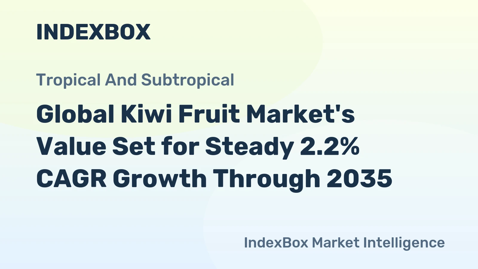Global Kiwi Fruit Market's Value Set for Steady 2.2% CAGR Growth Through 2035