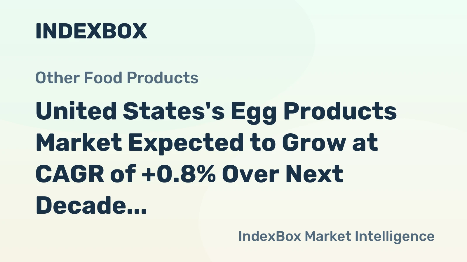 United States's Egg Products Market Expected to Grow at CAGR of +0.8% Over Next Decade, Reaching $3.6B by 2035
