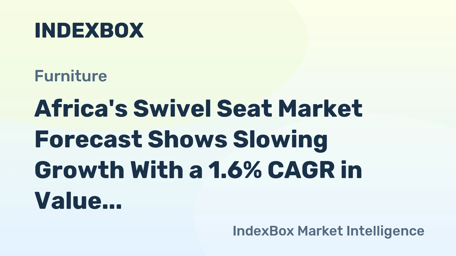 Africa's Swivel Seat Market Forecast Shows Slowing Growth With a 1.6% CAGR in Value
