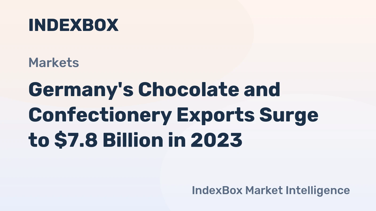 Germany's Chocolate and Confectionery Exports Surge to $7.8 Billion in 2023