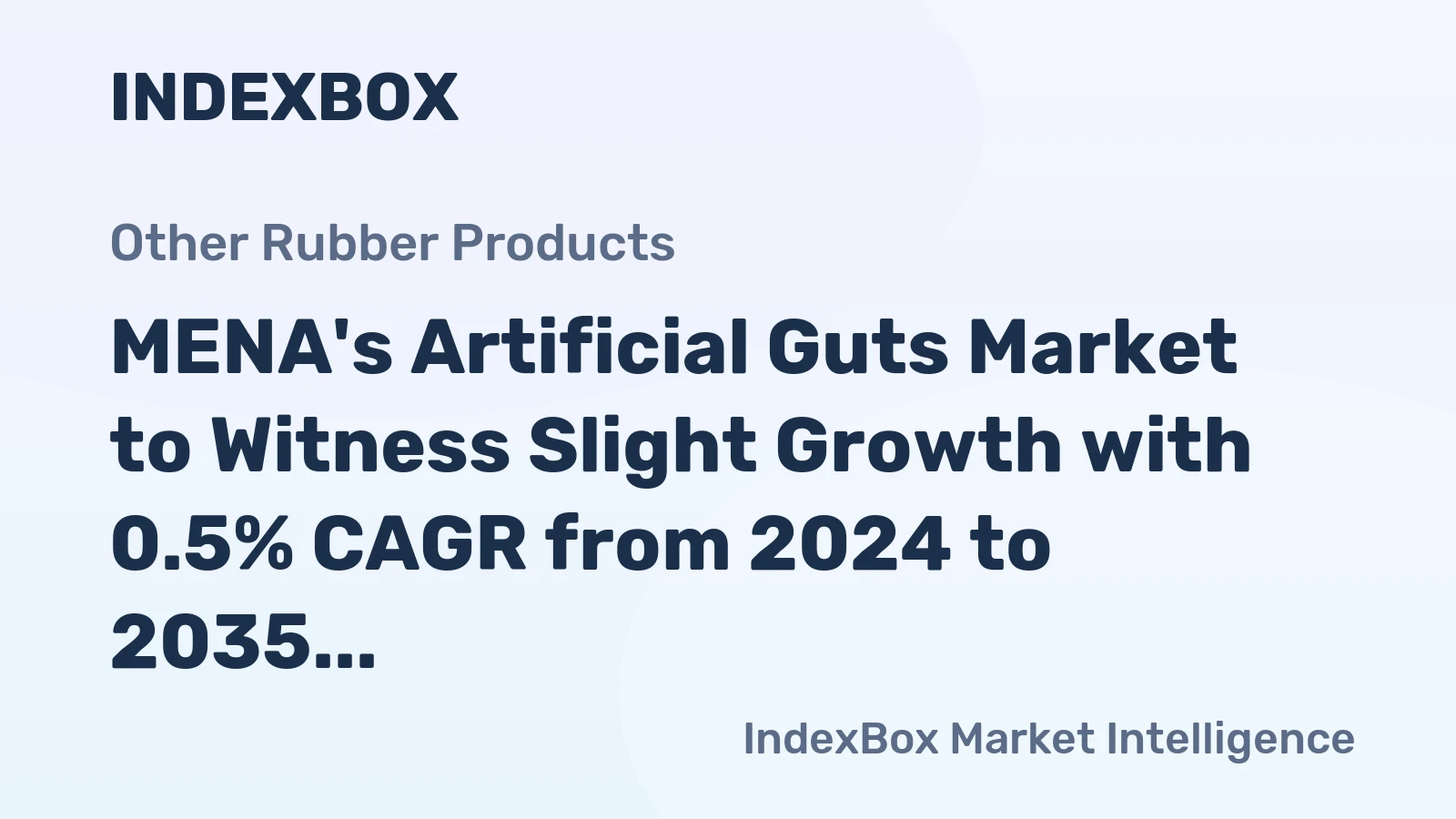 MENA's Artificial Guts Market to Witness Slight Growth with 0.5% CAGR from 2024 to 2035