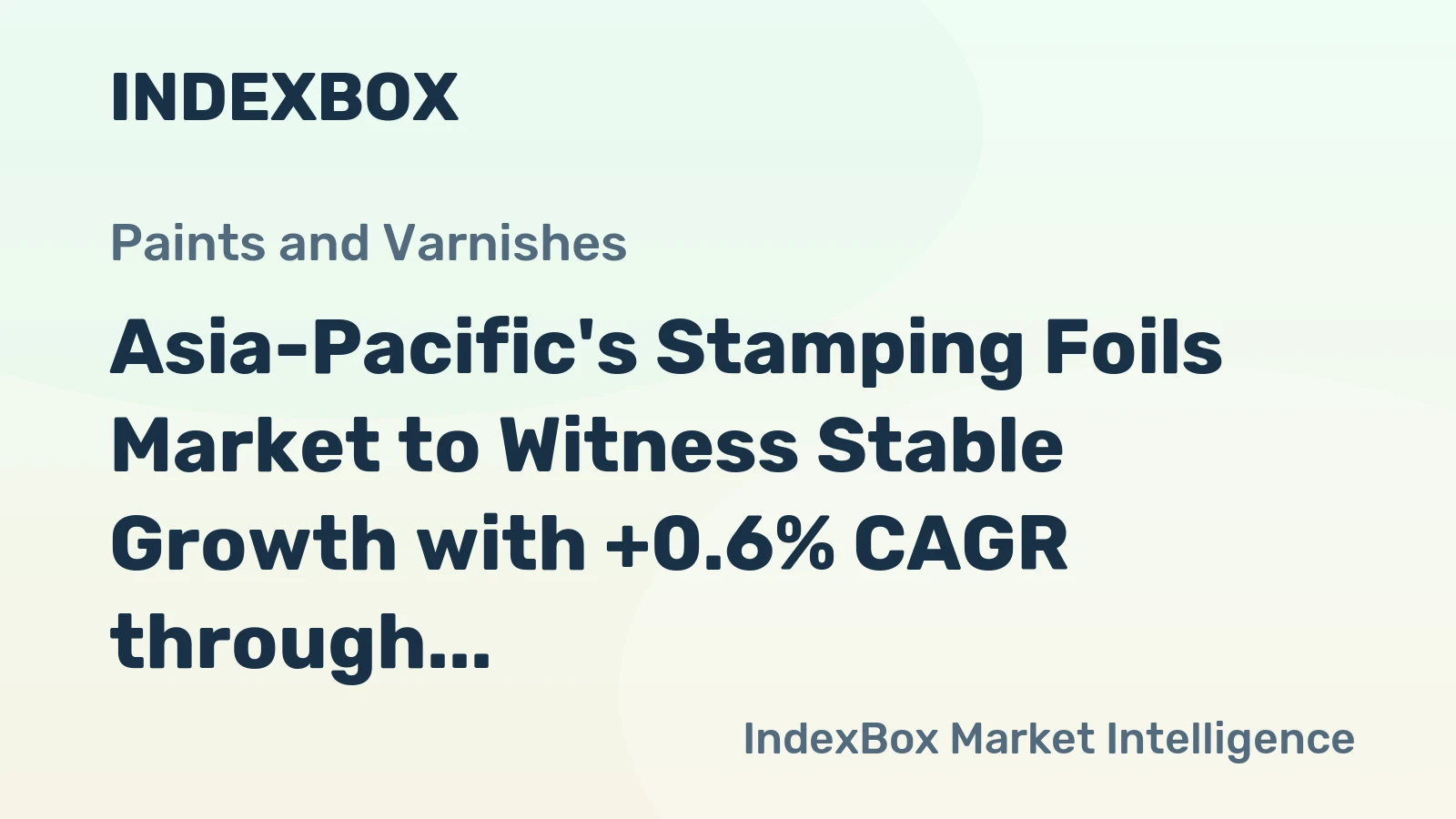 Asia-Pacific's Stamping Foils Market to Witness Stable Growth with +0.6% CAGR through 2035