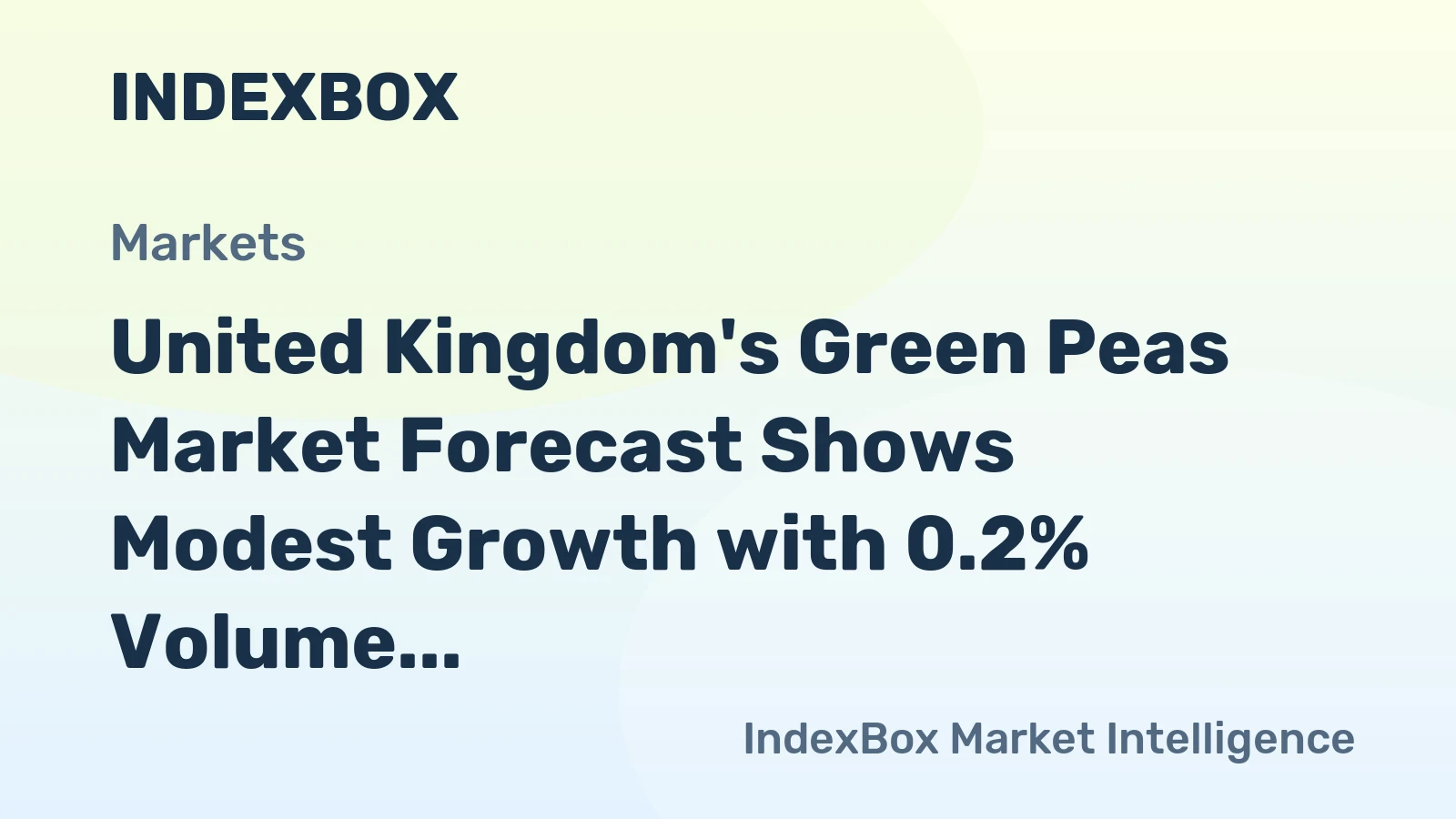 United Kingdom's Green Peas Market Forecast Shows Modest Growth with 0.2% Volume CAGR Through 2035