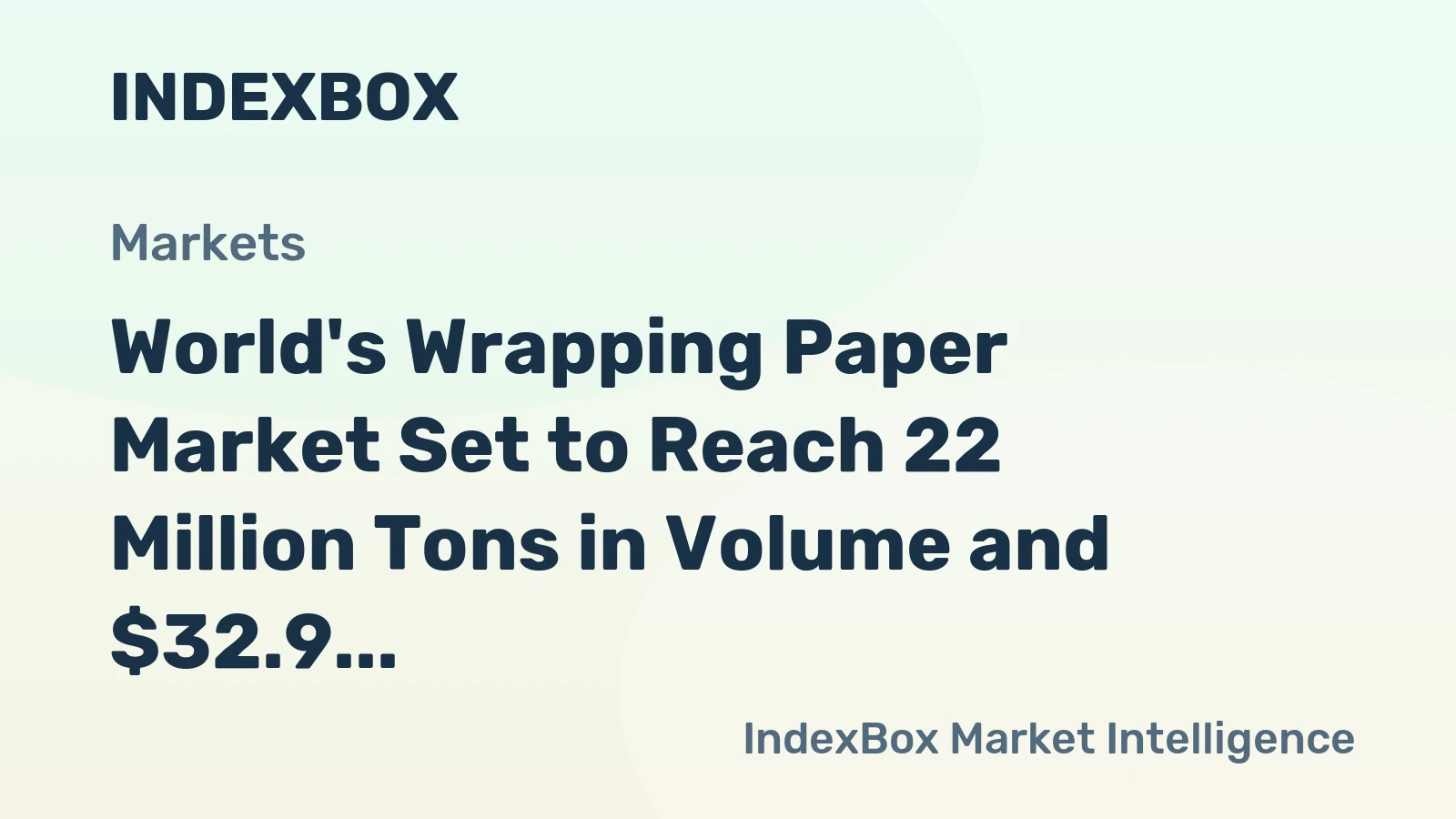 World's Wrapping Paper Market Set to Reach 22 Million Tons in Volume and $32.9 Billion in Value by 2035
