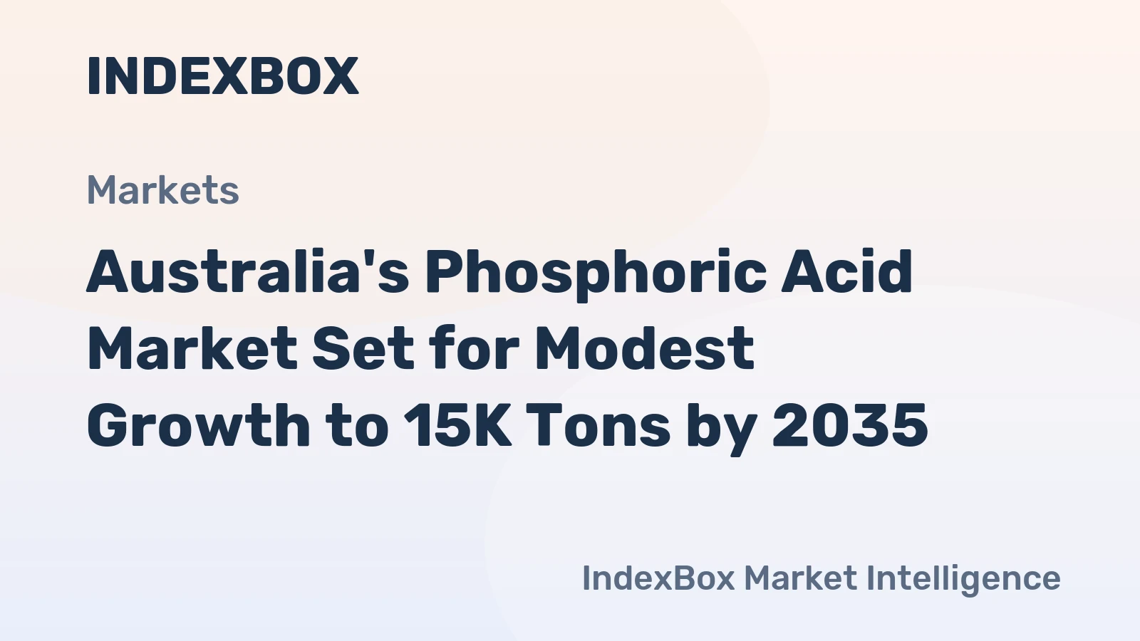 Australia's Phosphoric Acid Market Set for Modest Growth to 15K Tons by 2035