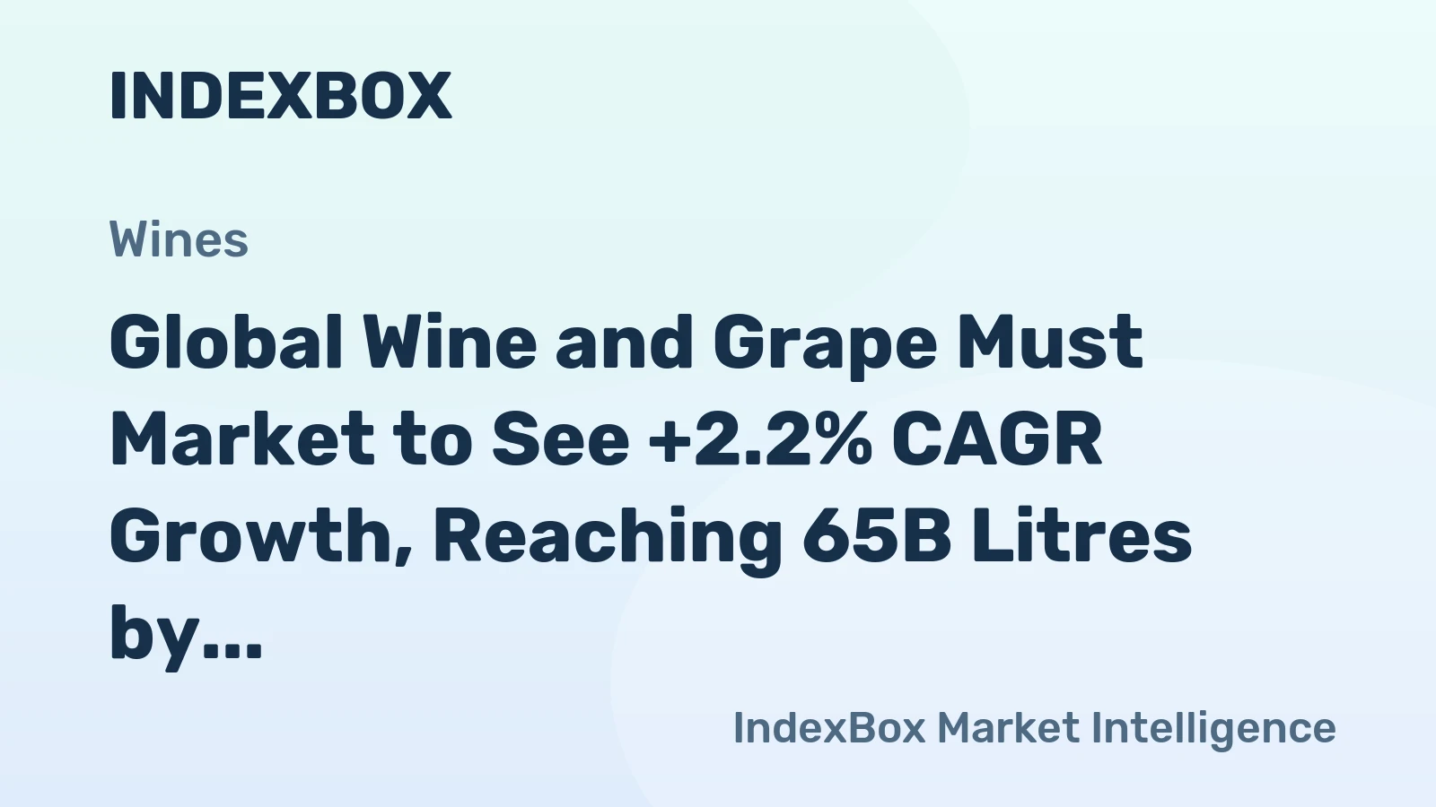 Global Wine and Grape Must Market to See +2.2% CAGR Growth, Reaching 65B Litres by 2030