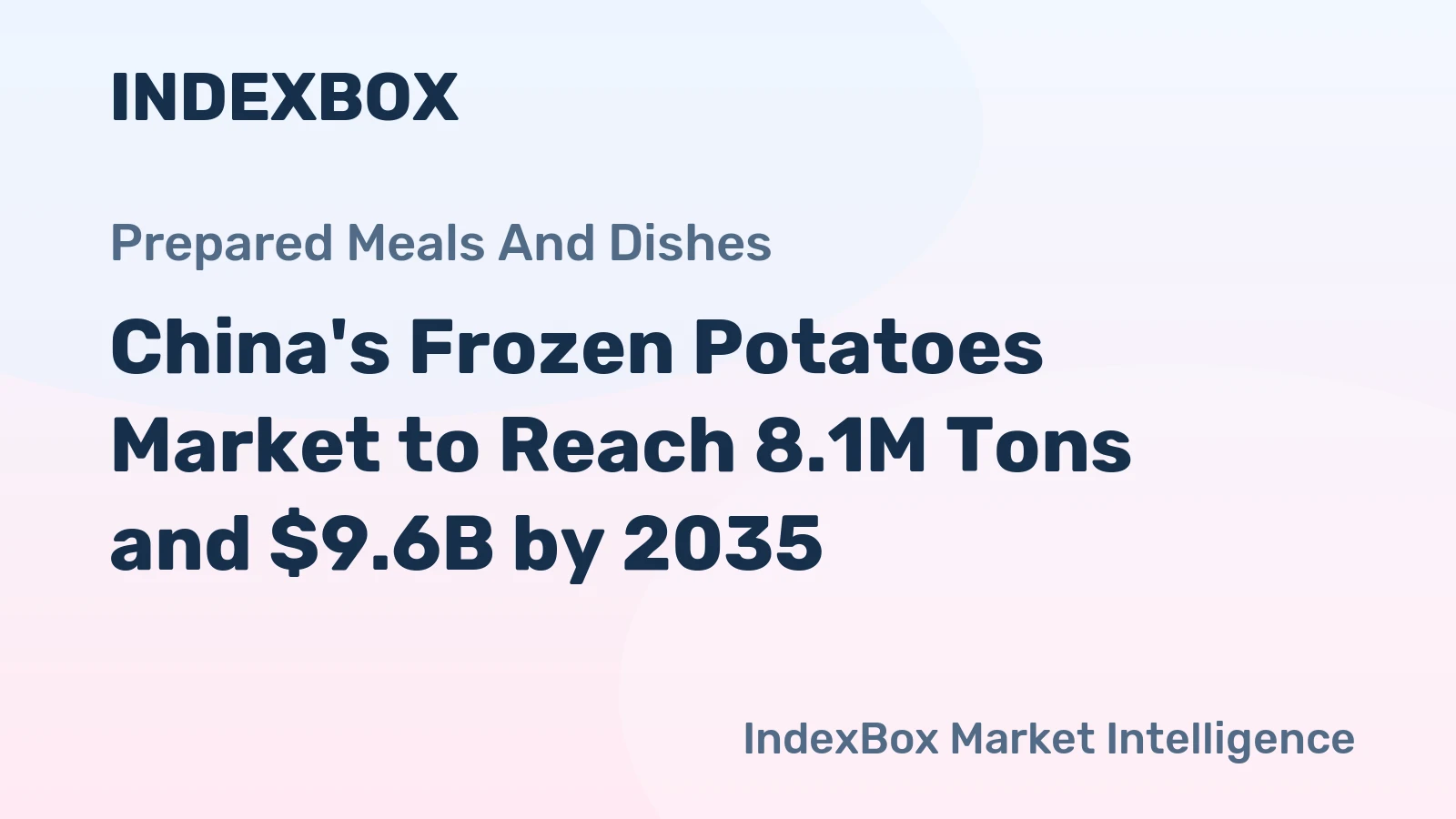 China's Frozen Potatoes Market to Reach 8.1M Tons and $9.6B by 2035