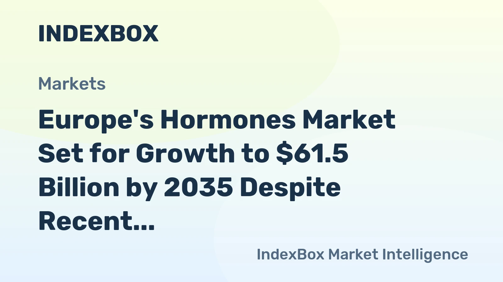 Europe's Hormones Market Set for Growth to $61.5 Billion by 2035 Despite Recent Volatility
