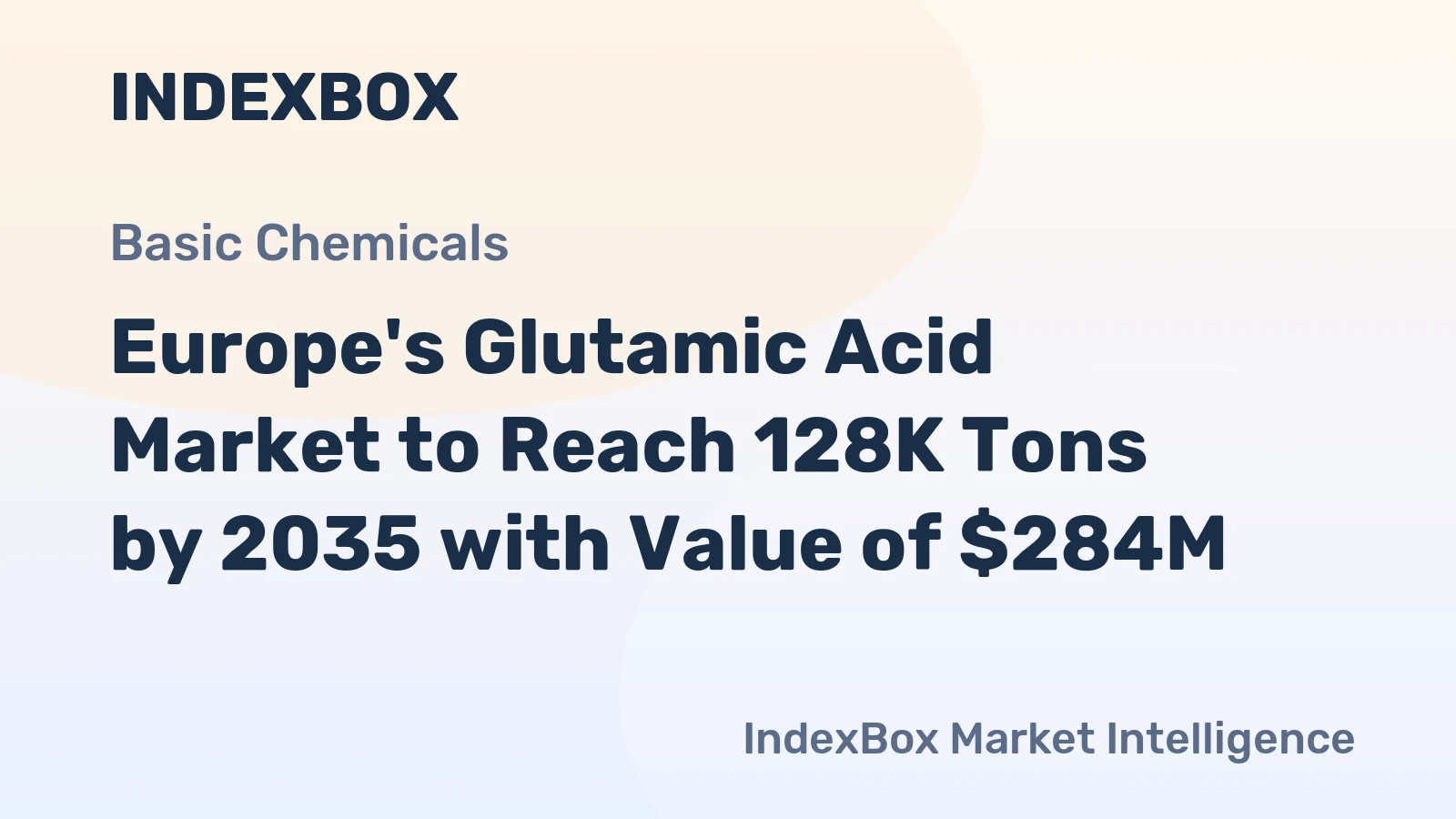 Europe's Glutamic Acid Market to Reach 128K Tons by 2035 with Value of $284M