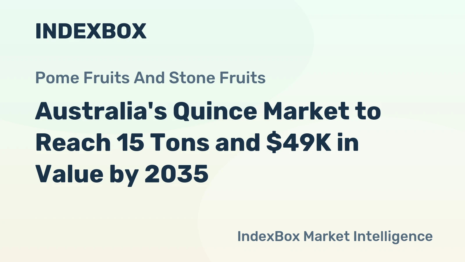 Australia's Quince Market to Reach 15 Tons and $49K in Value by 2035
