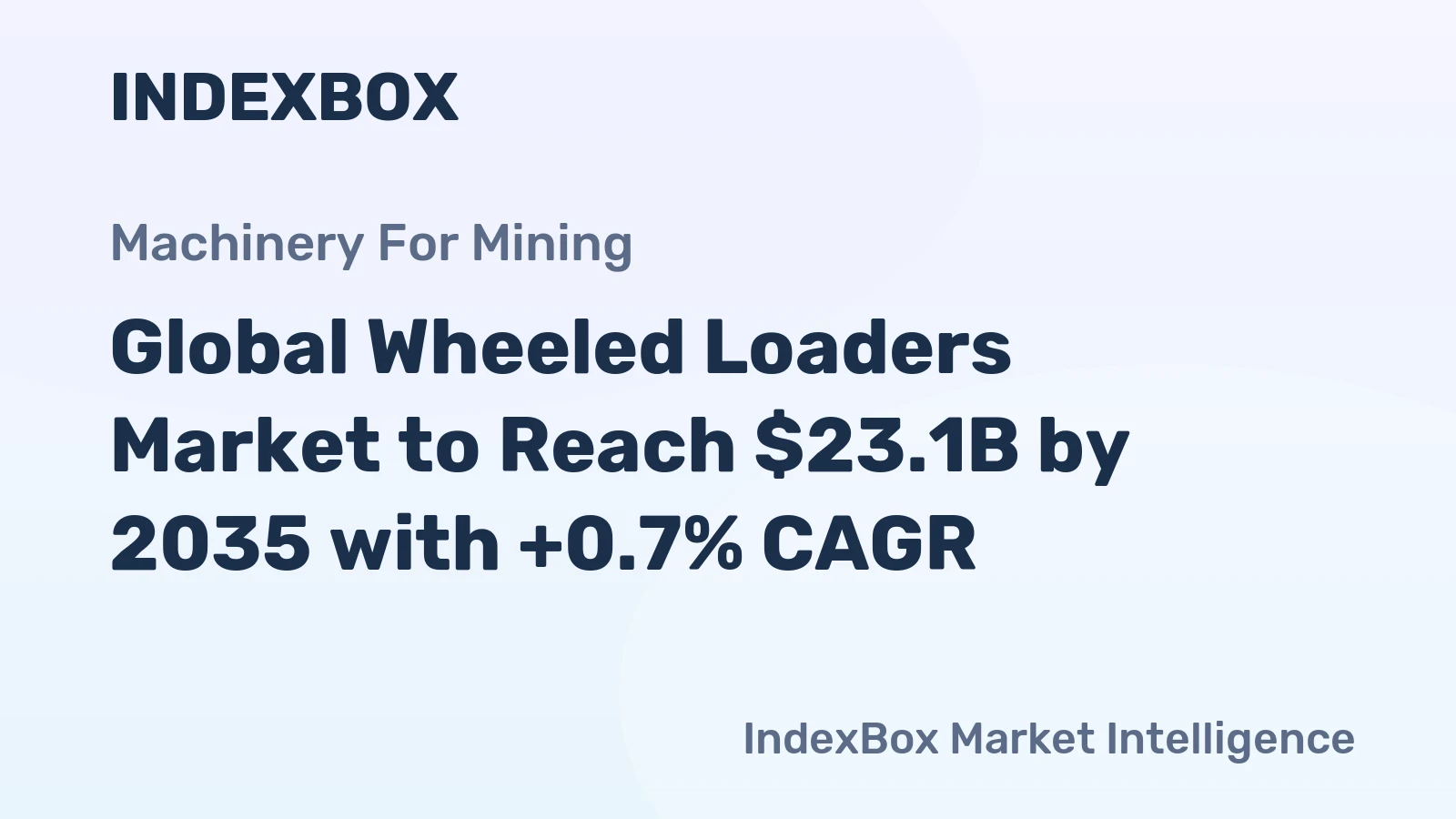 Global Wheeled Loaders Market to Reach $23.1B by 2035 with +0.7% CAGR