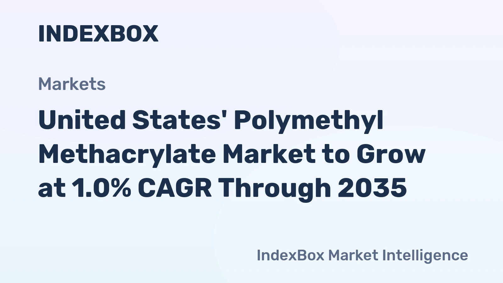 United States' Polymethyl Methacrylate Market to Grow at 1.0% CAGR Through 2035
