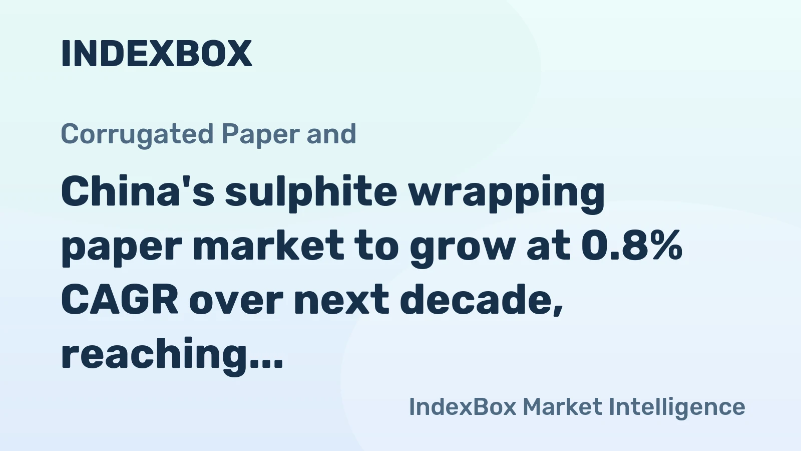 China's sulphite wrapping paper market to grow at 0.8% CAGR over next decade, reaching 353K tons by 2035