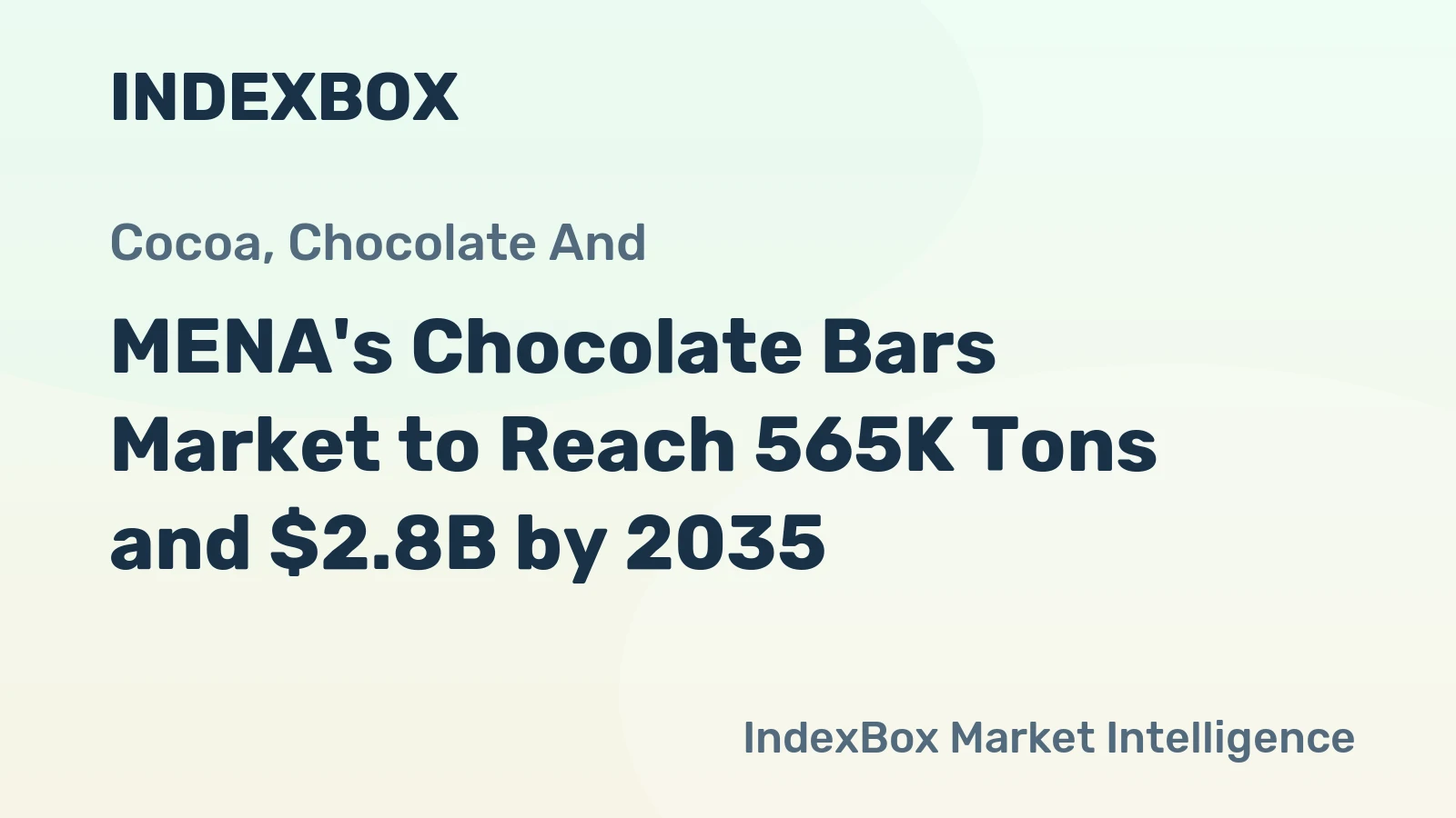 MENA's Chocolate Bars Market to Reach 565K Tons and $2.8B by 2035
