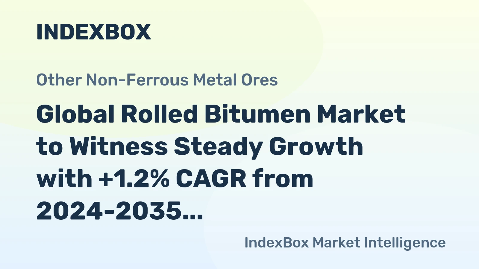 Global Rolled Bitumen Market to Witness Steady Growth with +1.2% CAGR from 2024-2035