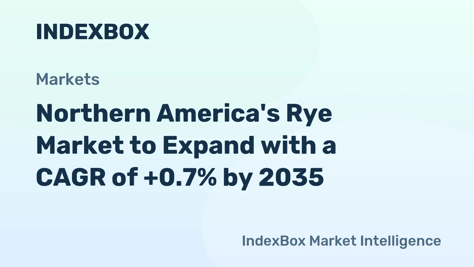 Northern America's Rye Market to Expand with a CAGR of +0.7% by 2035