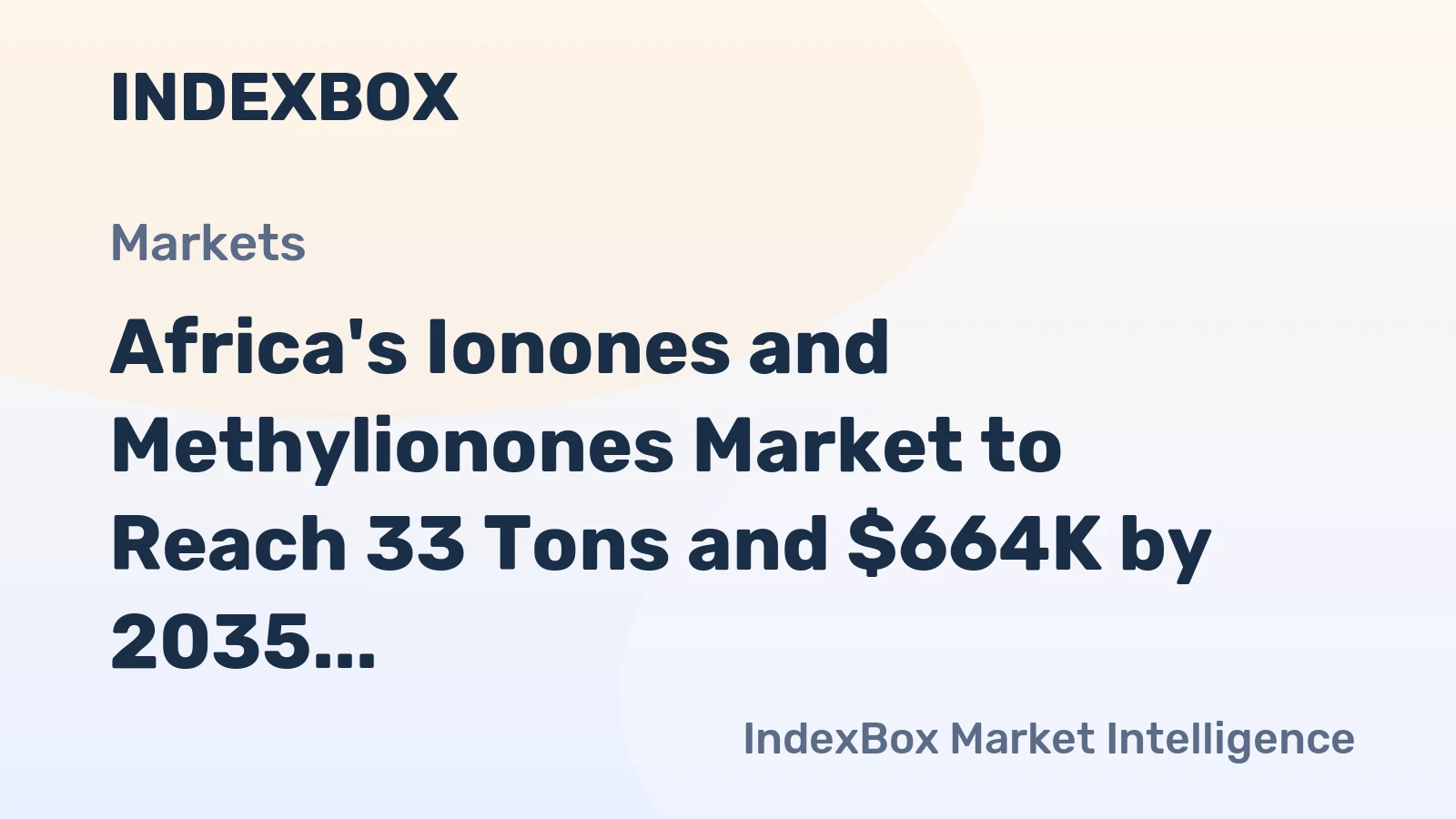 Africa's Ionones and Methylionones Market to Reach 33 Tons and $664K by 2035