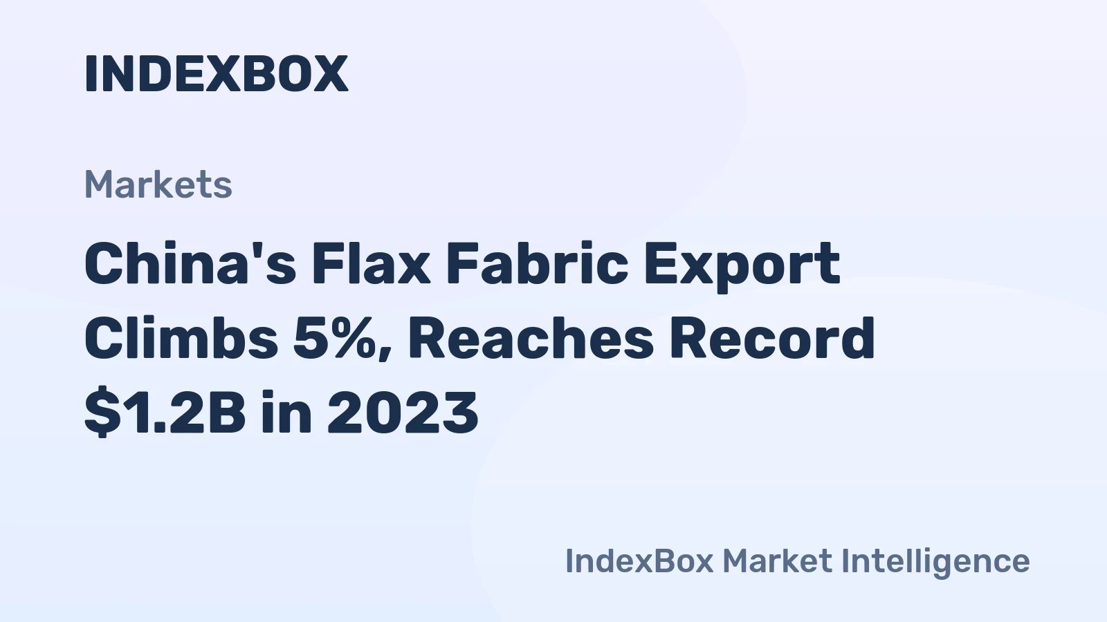 China's Flax Fabric Export Climbs 5%, Reaches Record $1.2B in 2023