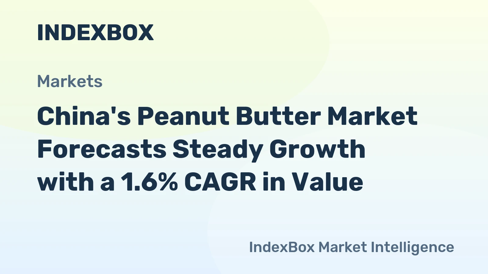 China's Peanut Butter Market Forecasts Steady Growth with a 1.6% CAGR in Value