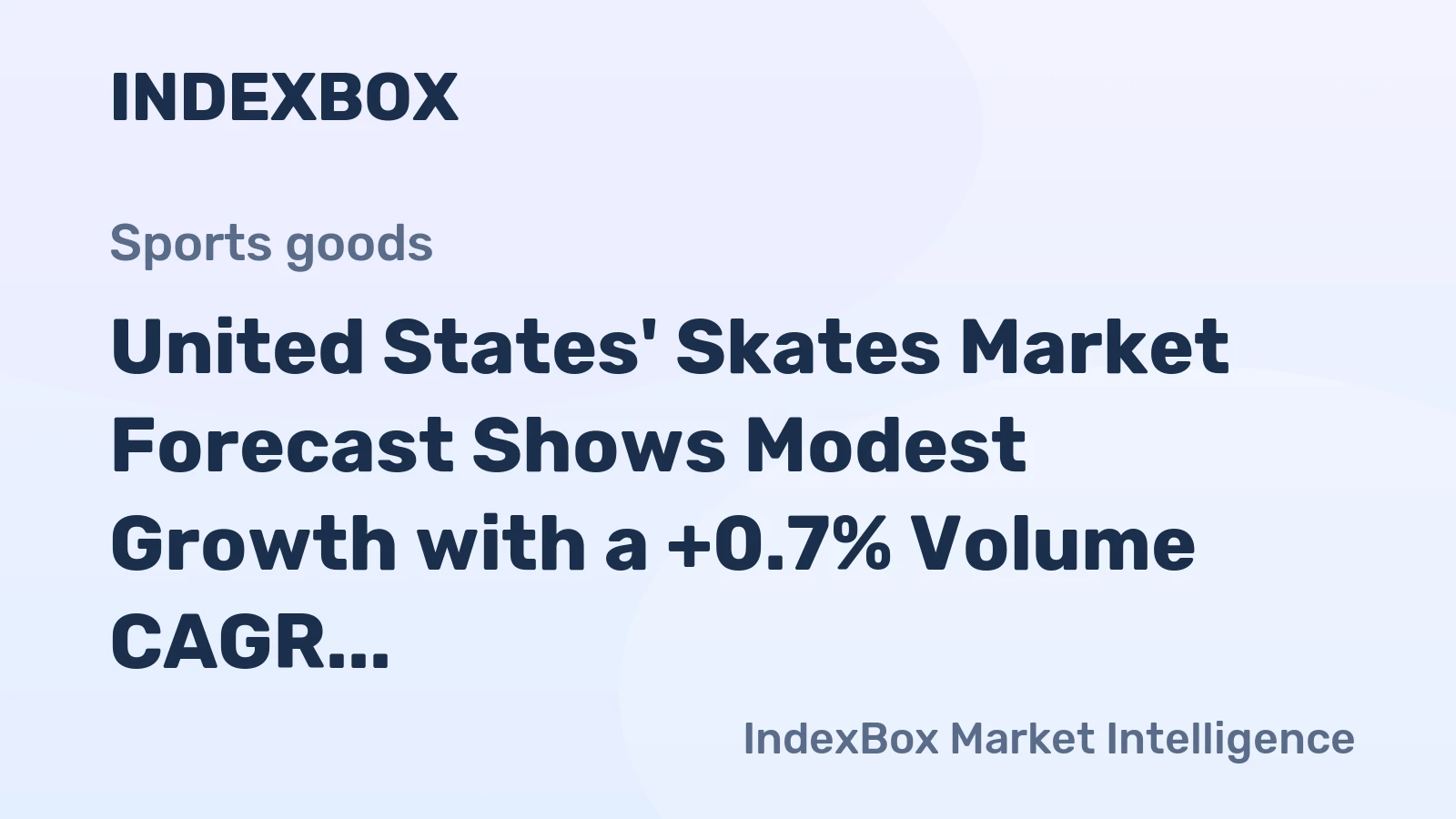 United States' Skates Market Forecast Shows Modest Growth with a +0.7% Volume CAGR