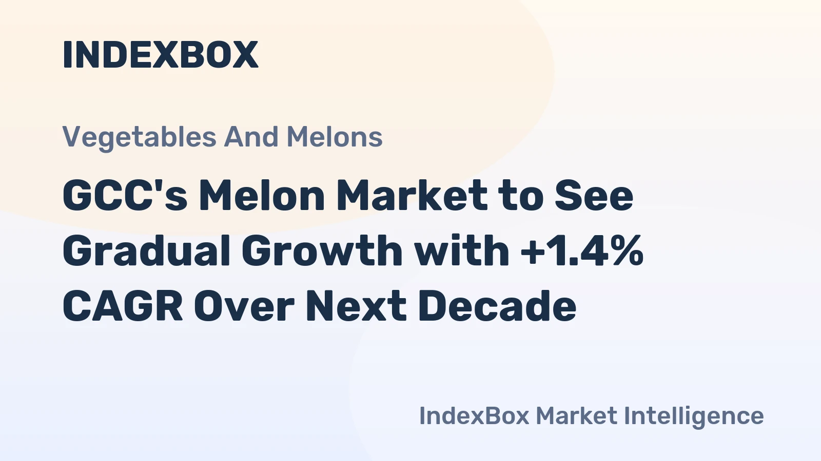GCC's Melon Market to See Gradual Growth with +1.4% CAGR Over Next Decade