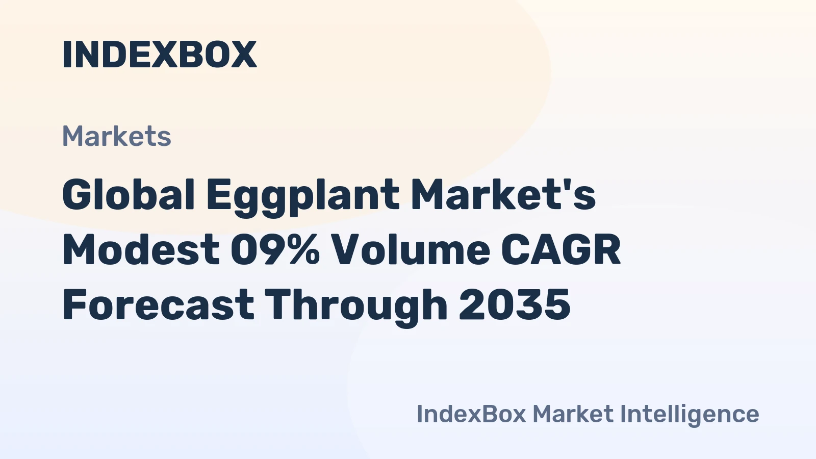 Global Eggplant Market's Modest 09% Volume CAGR Forecast Through 2035